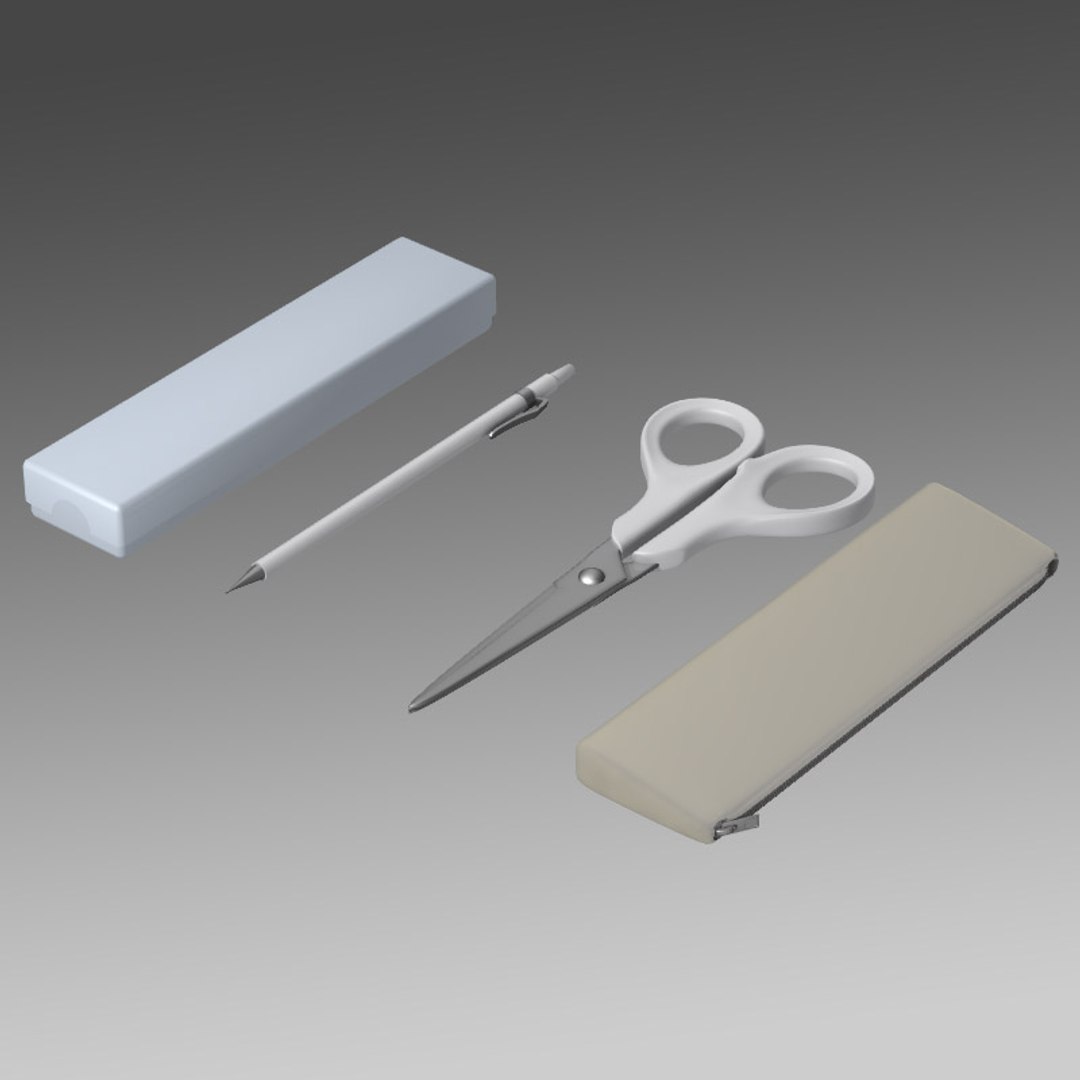 3d Model Stationery Set