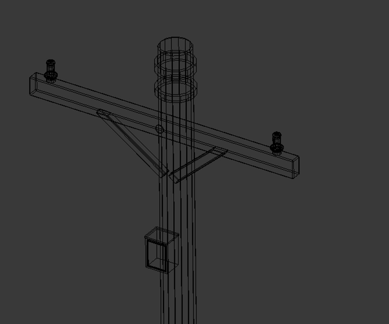 electric pole 3d model