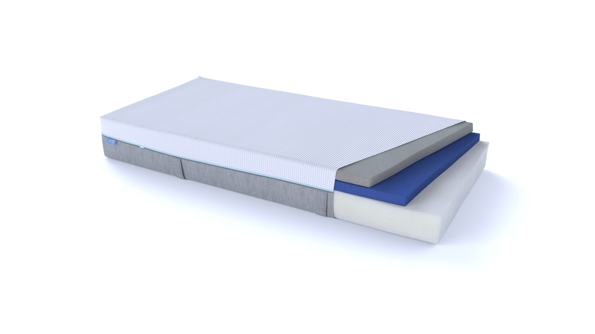 Foam mattress layers model - TurboSquid 1246836