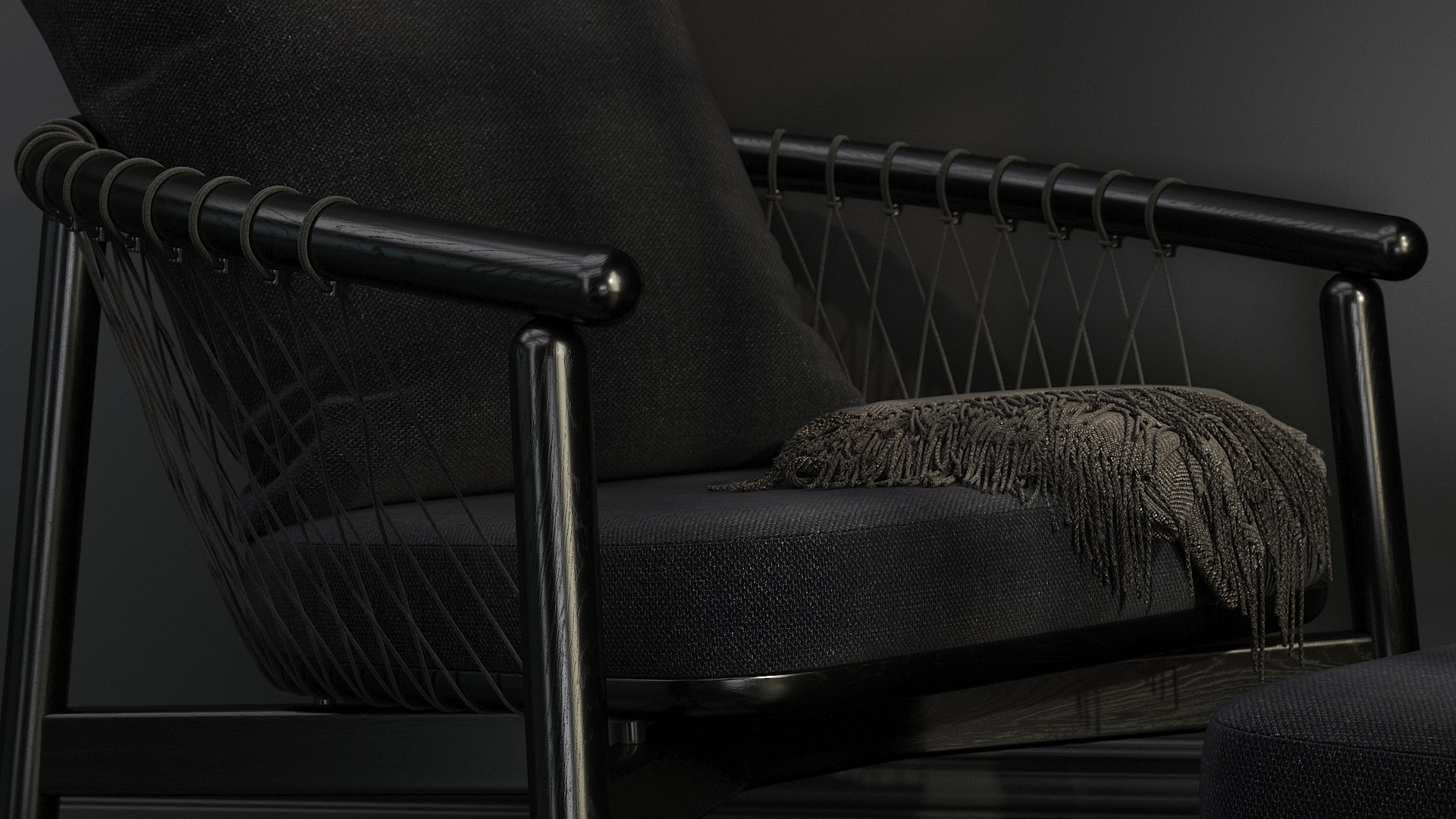 3D Crosshatch Chair and Ottoman model - TurboSquid 1956157