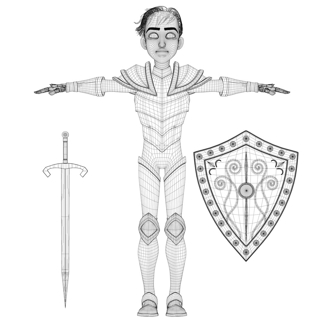 Stylized Warrior Male Character With Armor Rigged 3D Model - TurboSquid ...