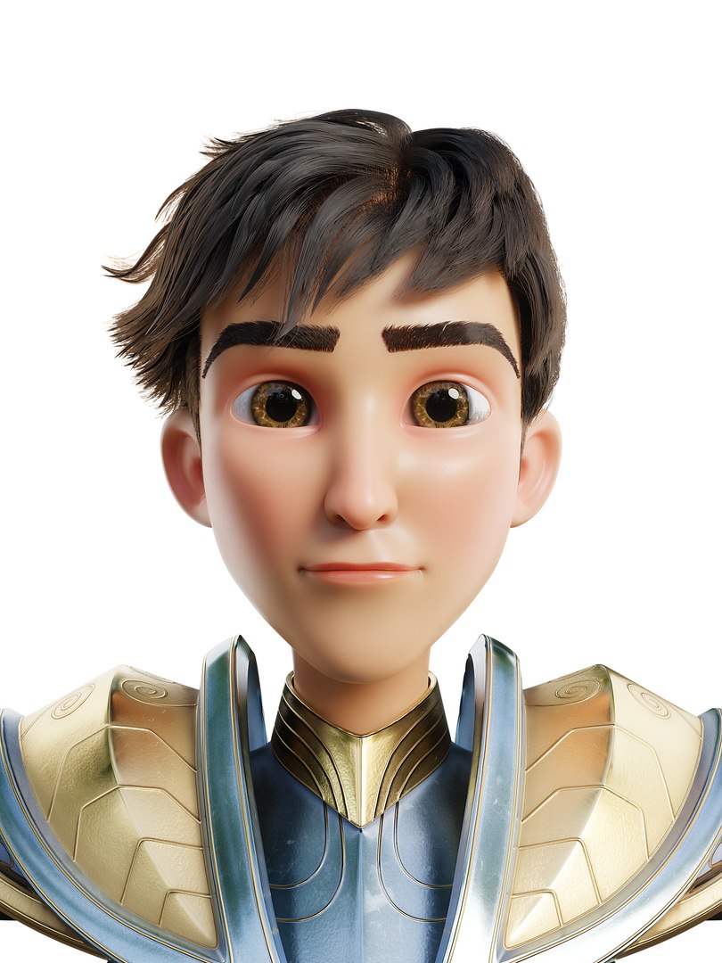 Stylized Warrior Male Character With Armor Rigged 3D Model - TurboSquid ...