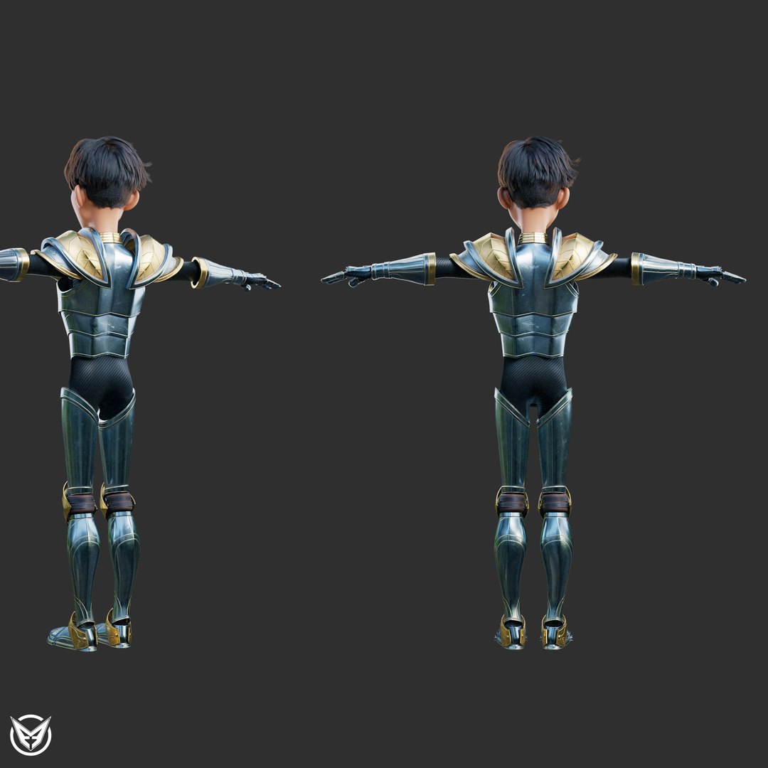 Stylized Warrior Male Character With Armor Rigged 3D Model - TurboSquid ...