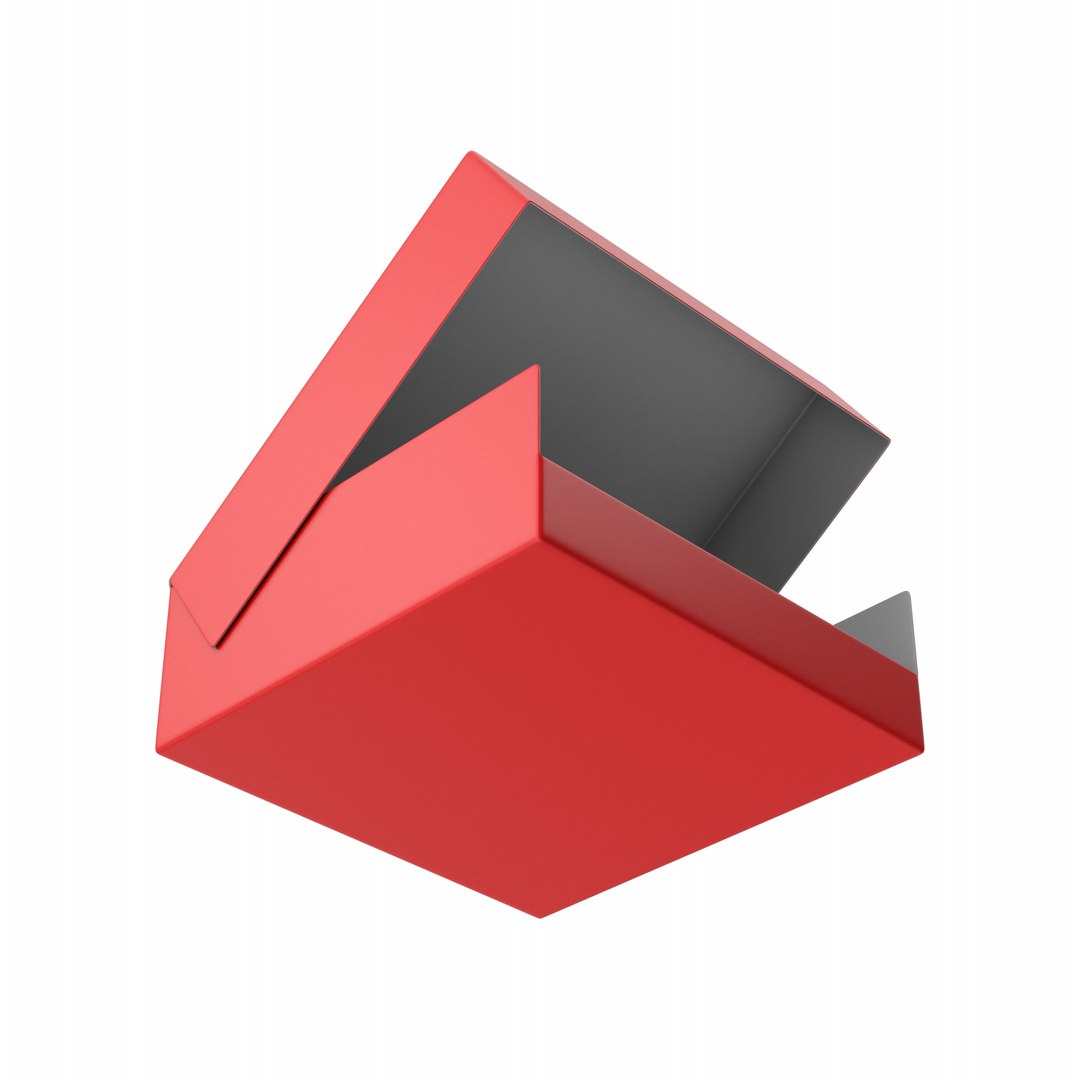 3D Red Cupcake Box Model - TurboSquid 2190074