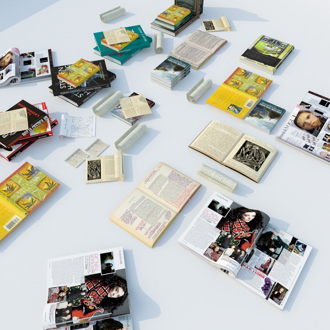 Magazines Books 3D Model - TurboSquid 1504783