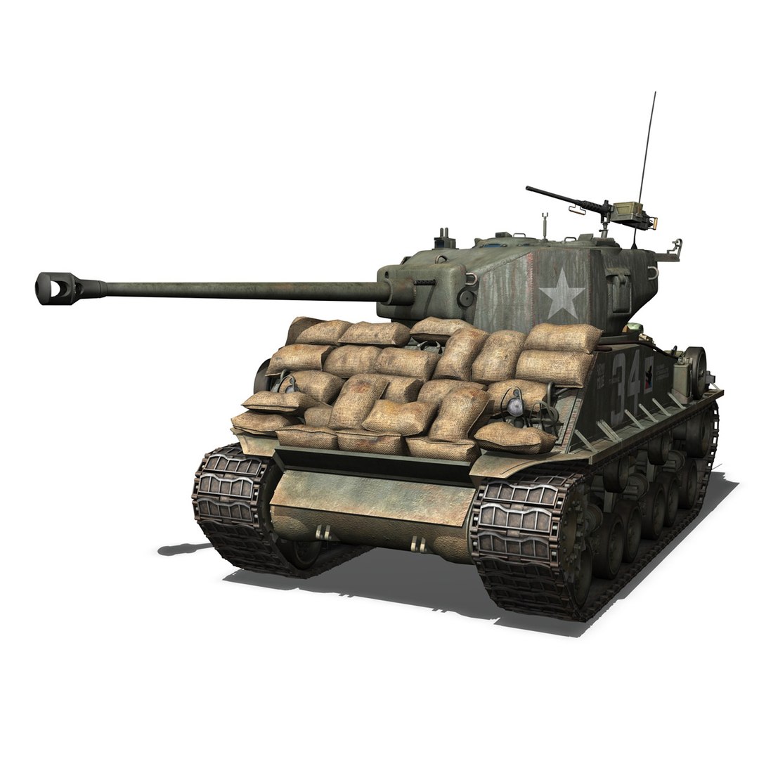 3d M4a3e8 Hvss Sherman - Model