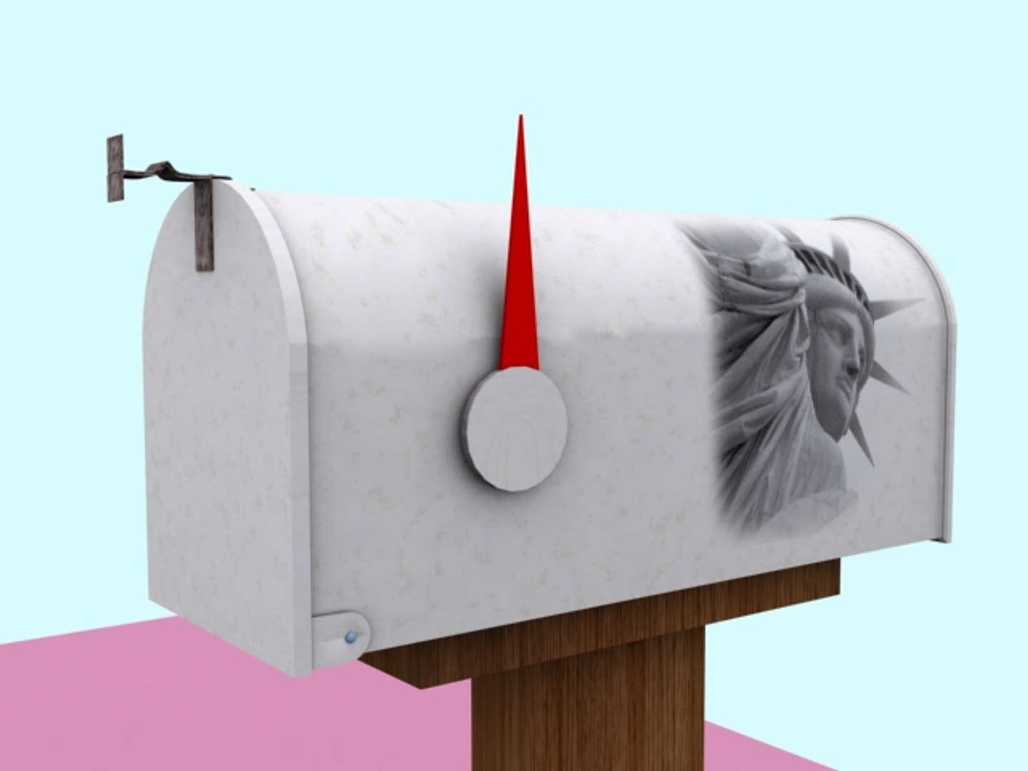 3d Model Usa Mailbox