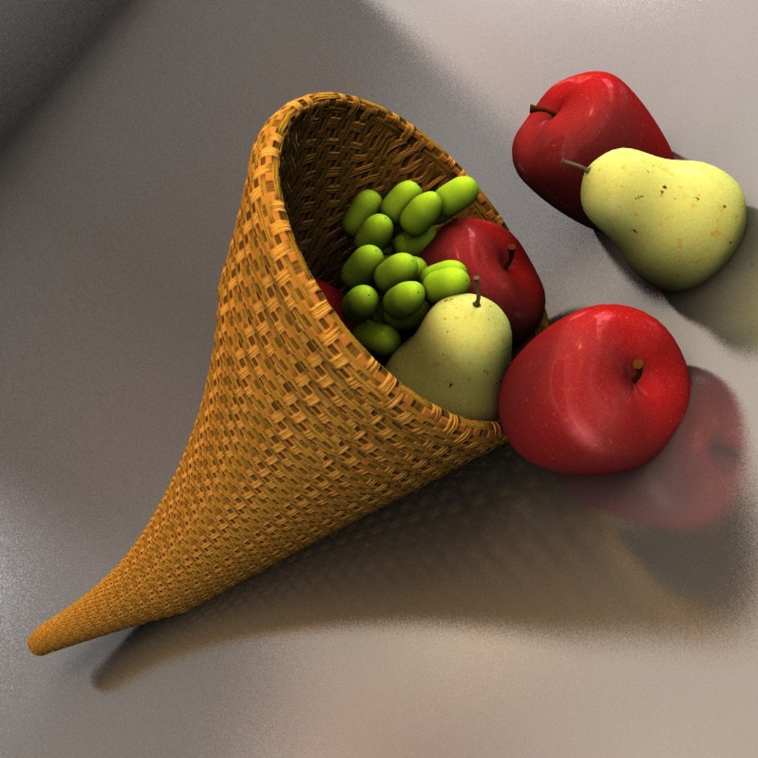 Cornucopia Fruit 3d Model