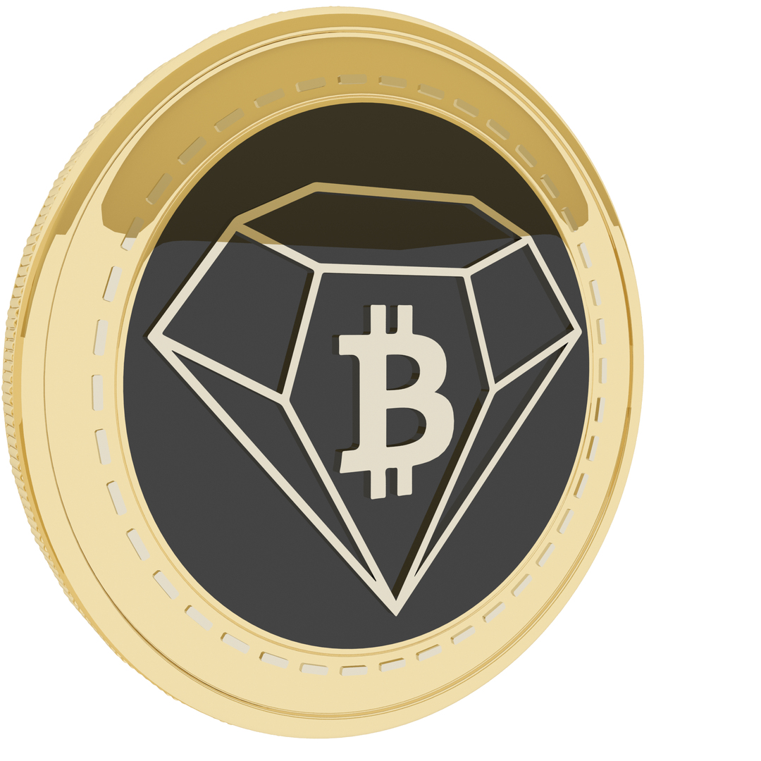 Bitcoin Diamond Cryptocurrency Gold Coin Model - TurboSquid 1783167