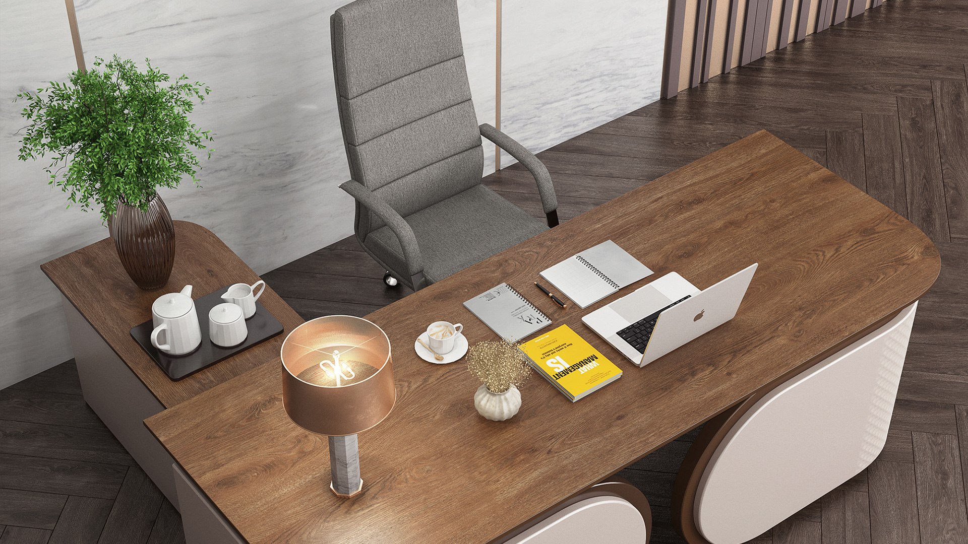 3D Management Table Set 01 - TurboSquid 2055738