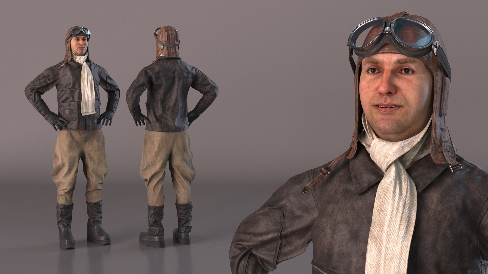 Pilot In Standing Pose 3D Model - TurboSquid 2237093