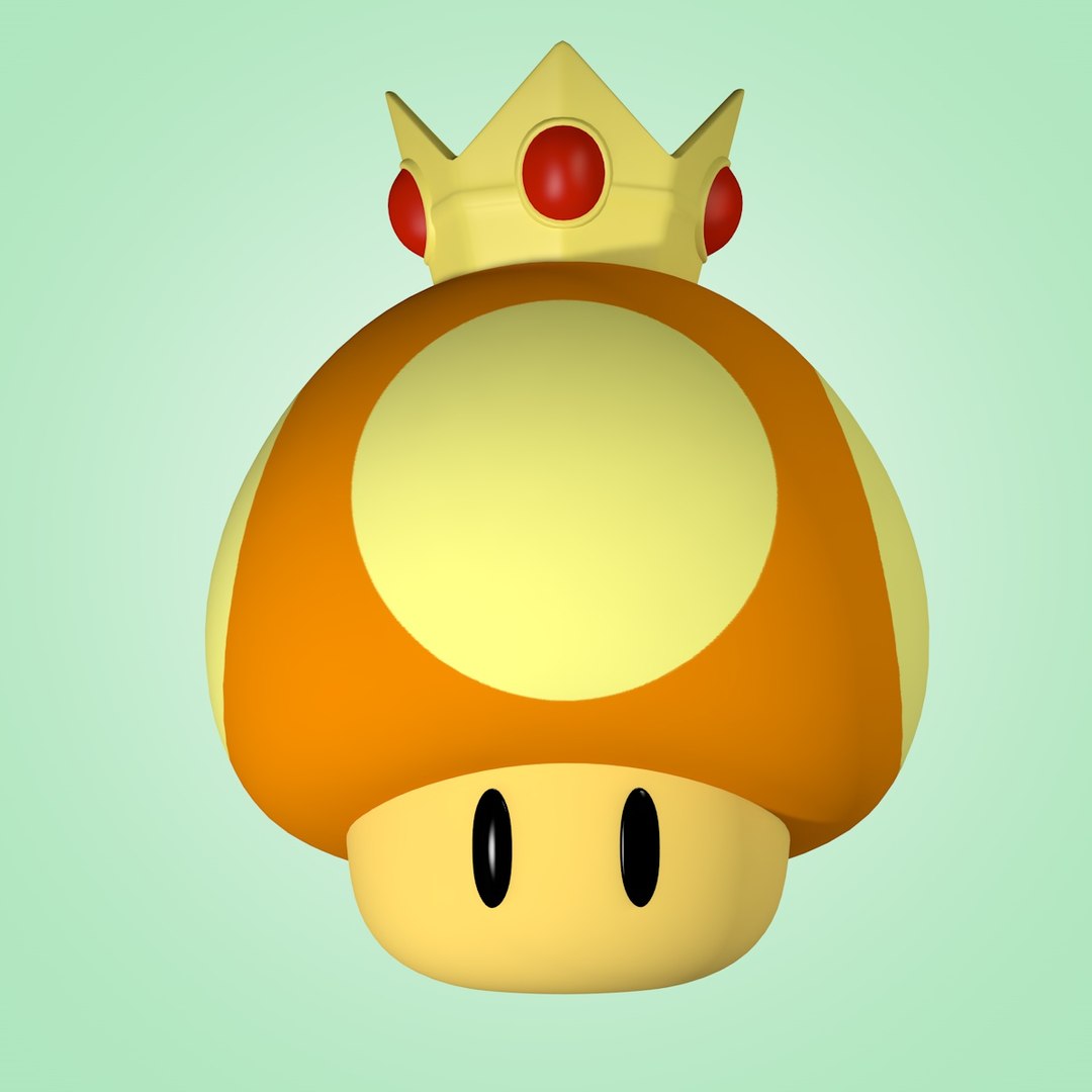 Super Mario Golden Mushroom 3d C4d