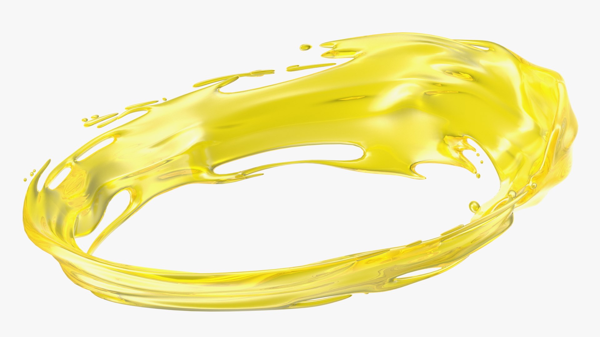 3D Model Orange Liquid Circle Splash - TurboSquid 1856484