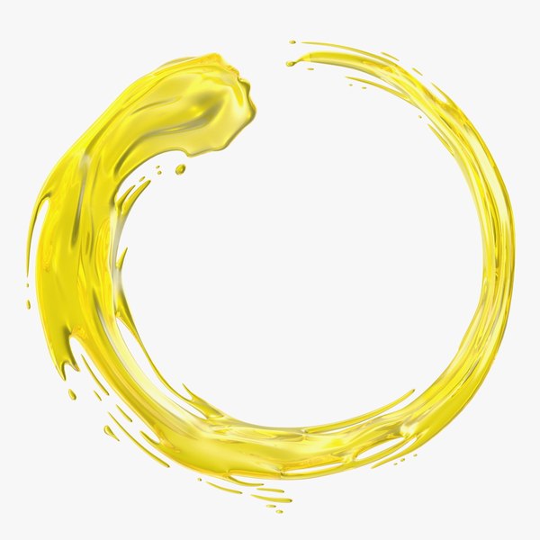modelo 3d Splash de círculo líquido naranja - TurboSquid 1856484