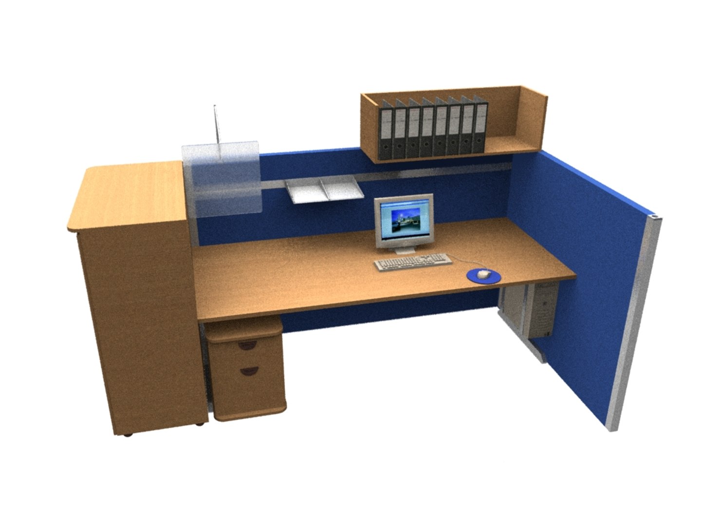 3d office desk