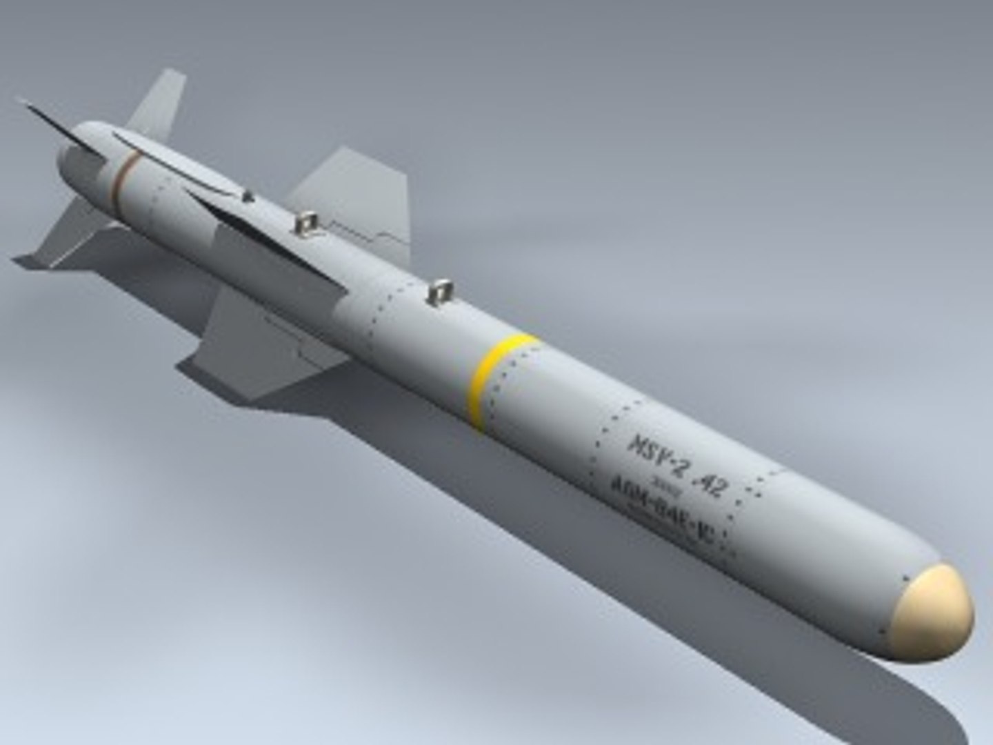 agm-84e slam missile 3d model