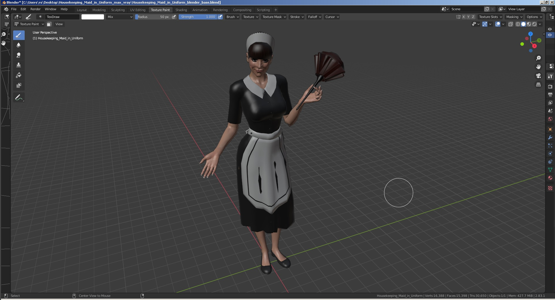 Housekeeping maid uniform 3D model - TurboSquid 1615472