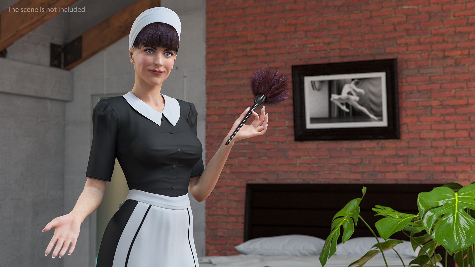 Housekeeping maid uniform 3D model - TurboSquid 1615472