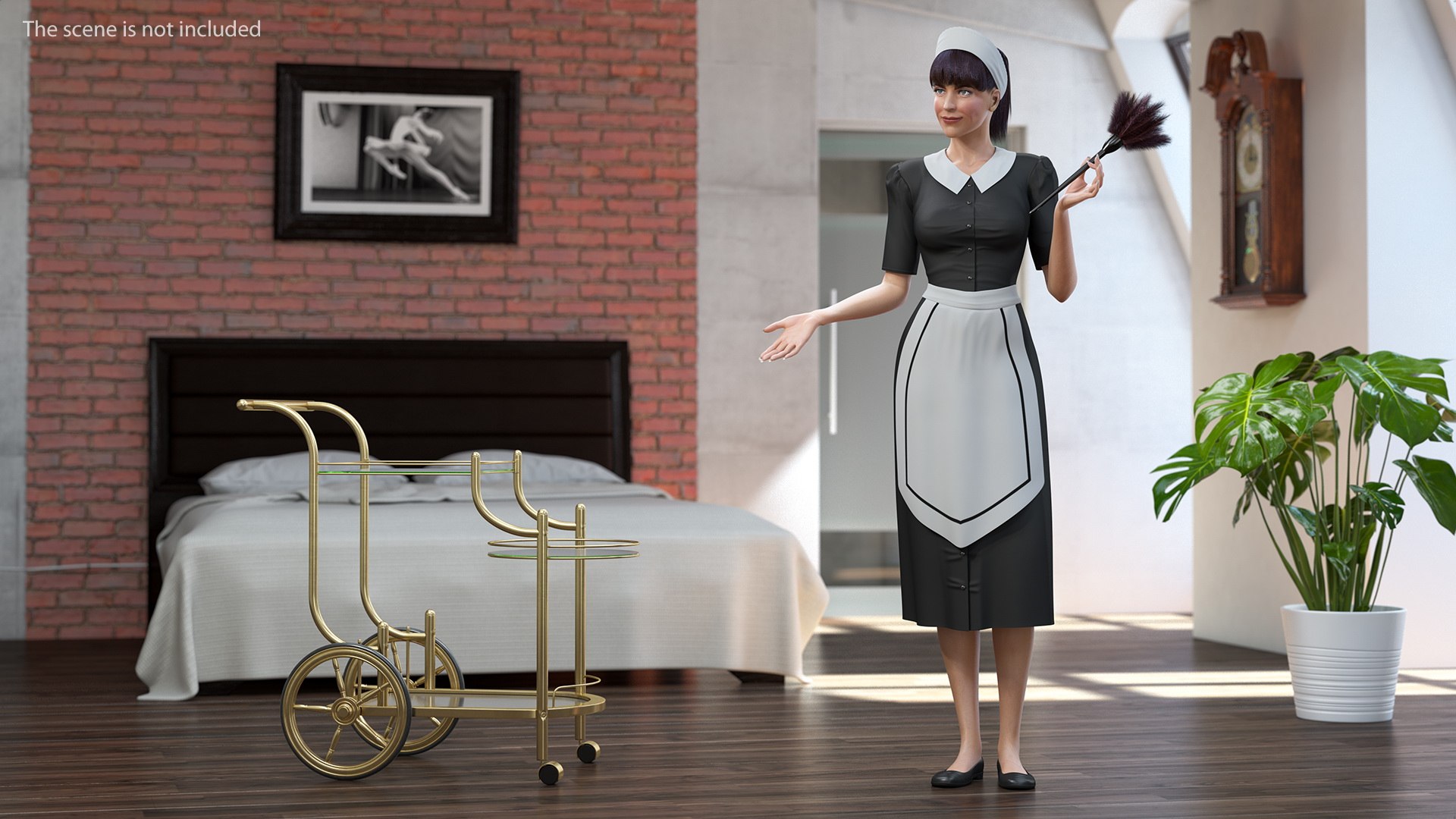 Housekeeping maid uniform 3D model - TurboSquid 1615472