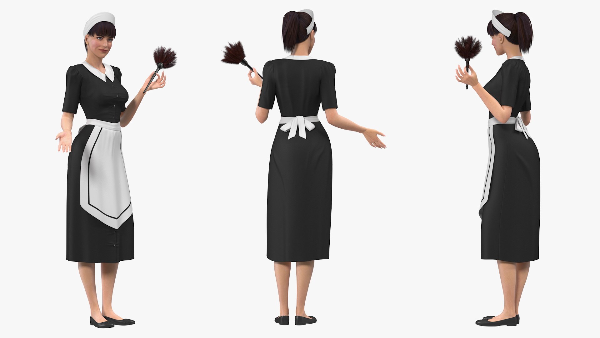 Housekeeping maid uniform 3D model - TurboSquid 1615472