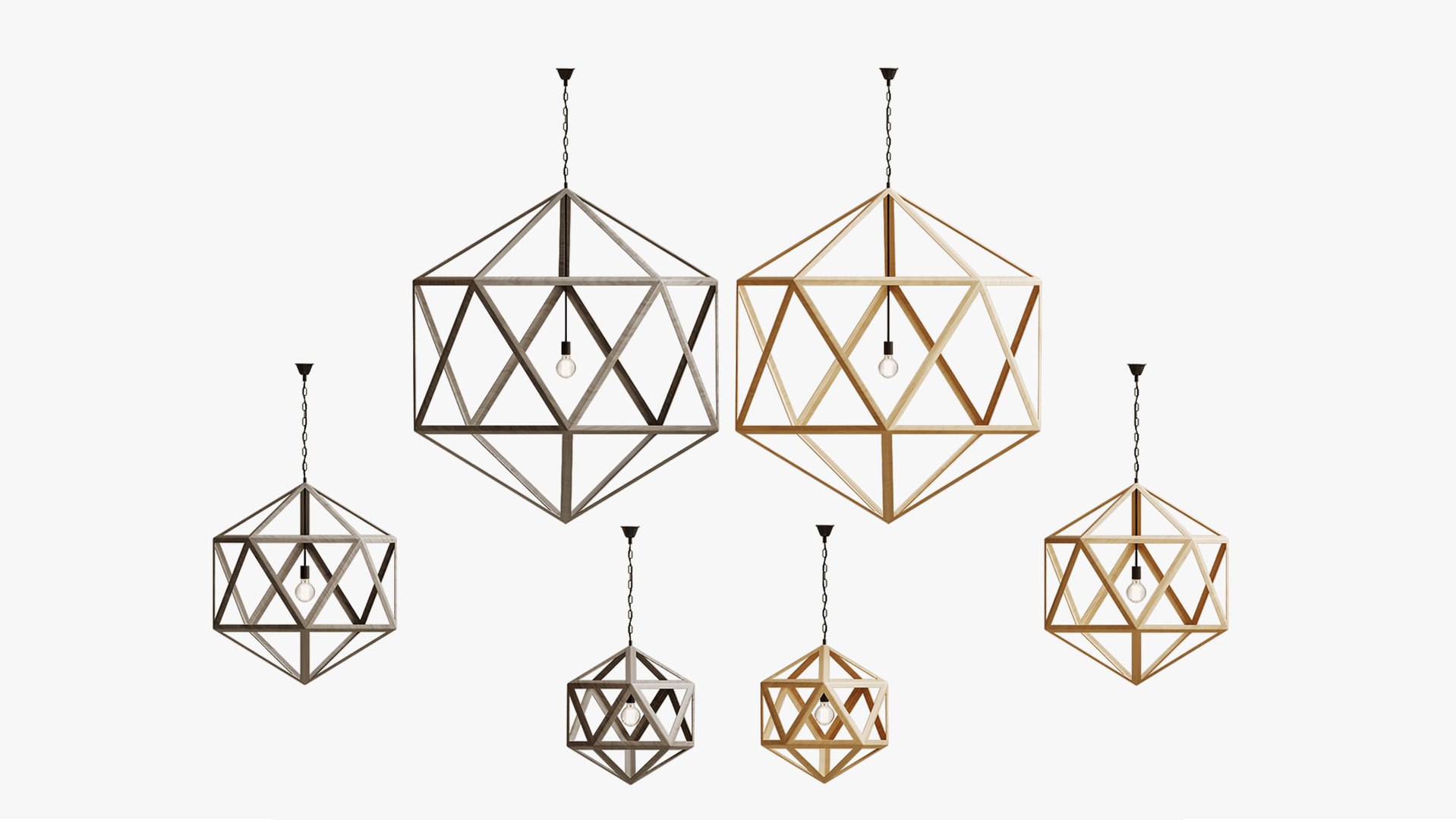 3D Wooden Polyhedron Pendant Model - TurboSquid 1989837