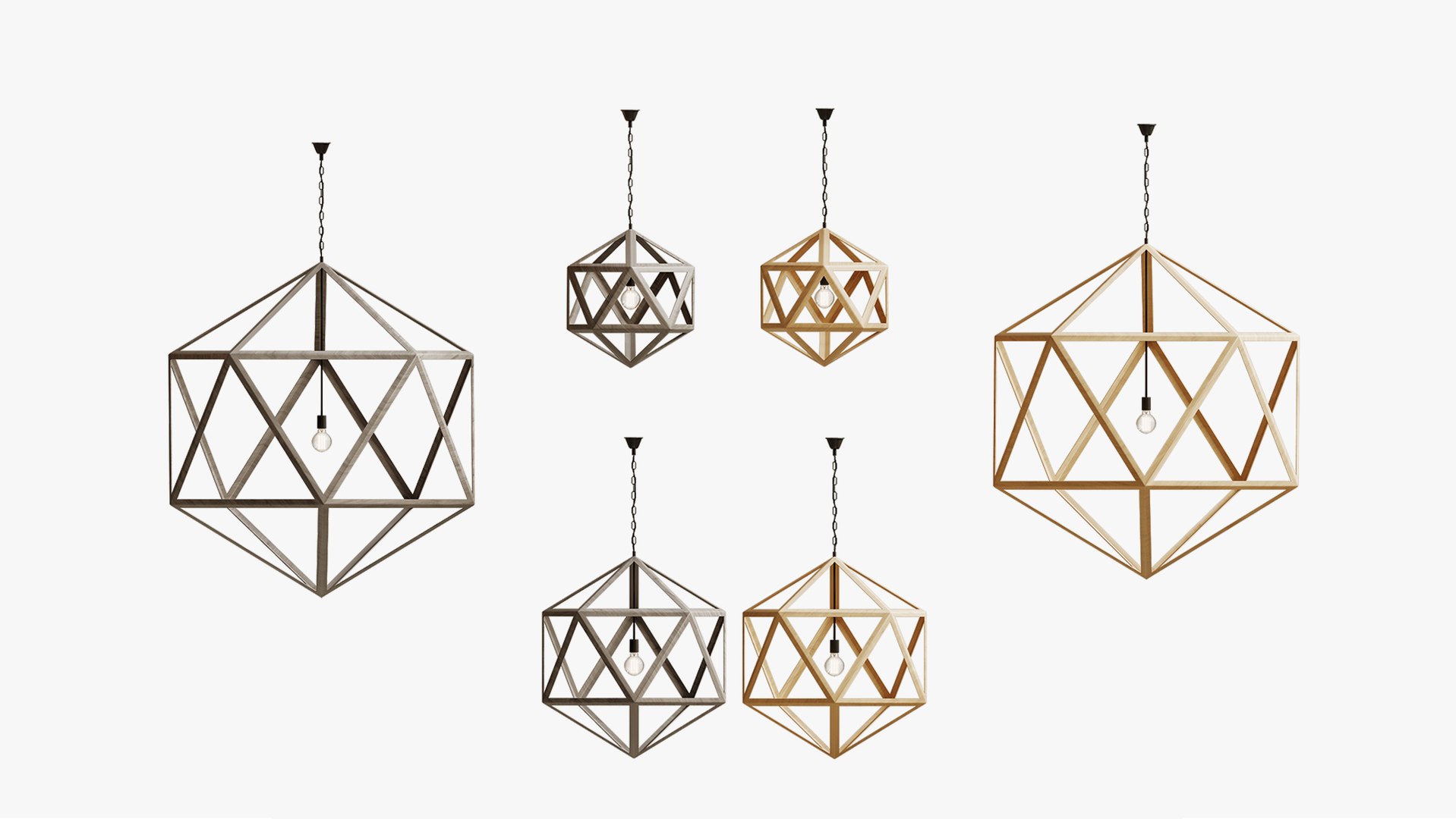 3D Wooden Polyhedron Pendant Model - TurboSquid 1989837