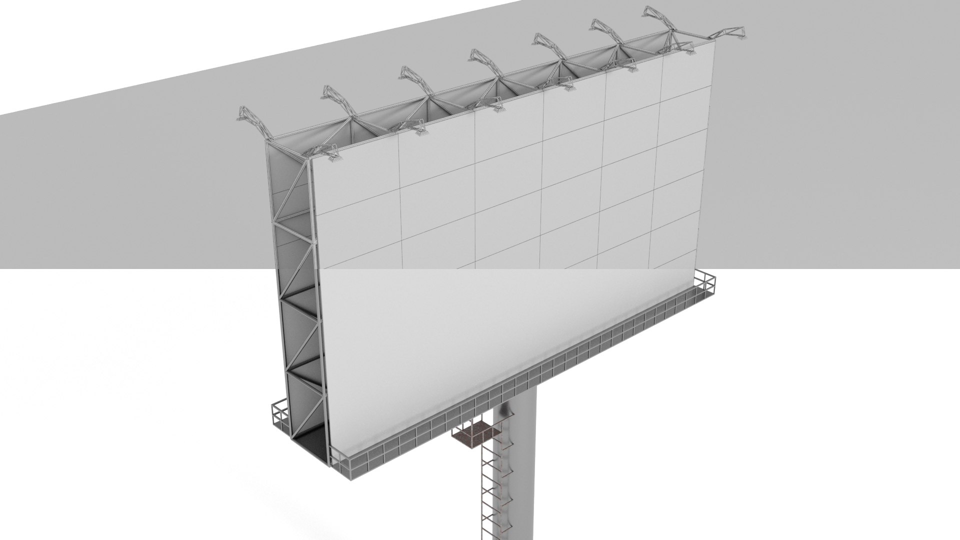 3D Billboard Low-poly - TurboSquid 2067568