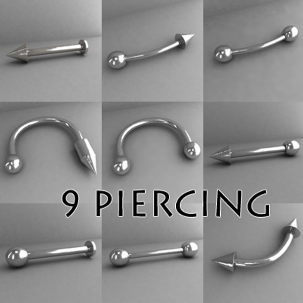 modelo 3d piercings 3ds - TurboSquid 367642