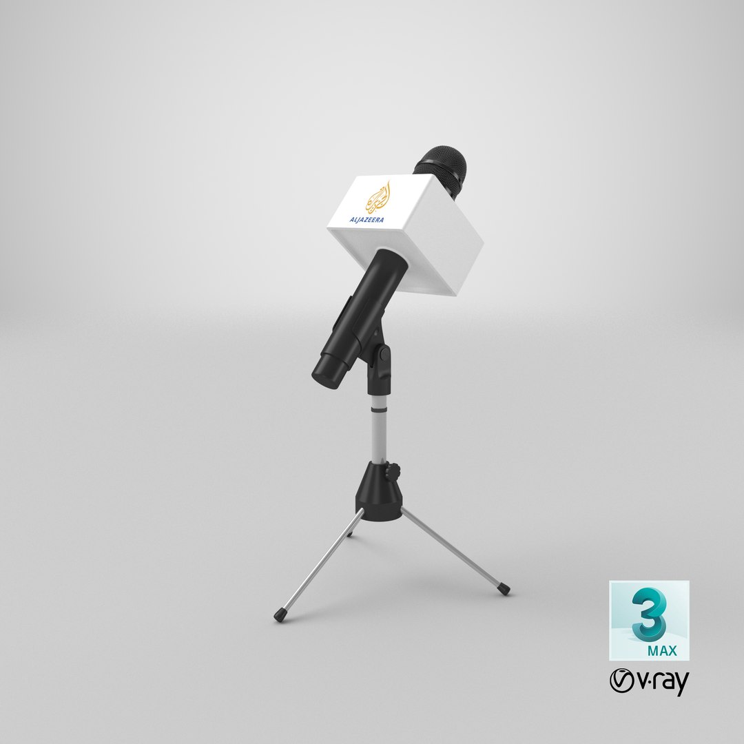 3D Aljazeera News Microphone - TurboSquid 2008327