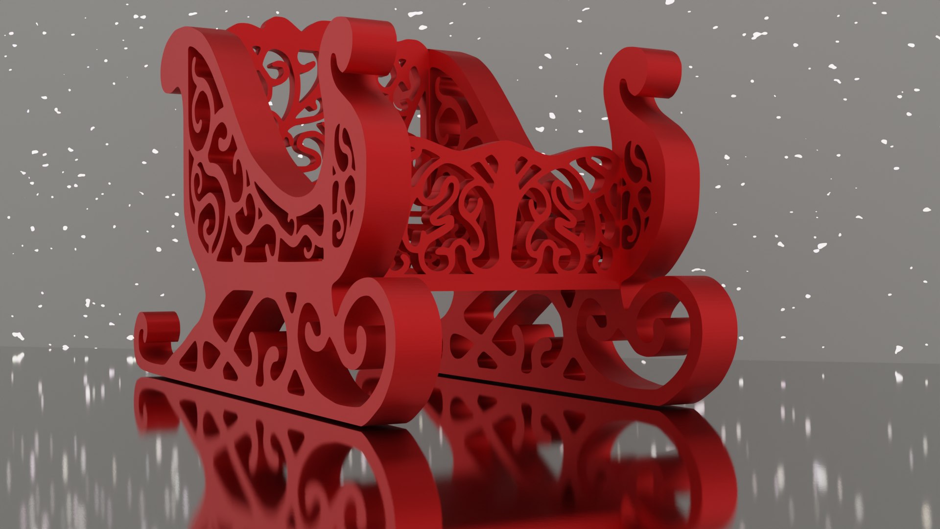 Santas Sleigh 3D print model 3D model - TurboSquid 1995677