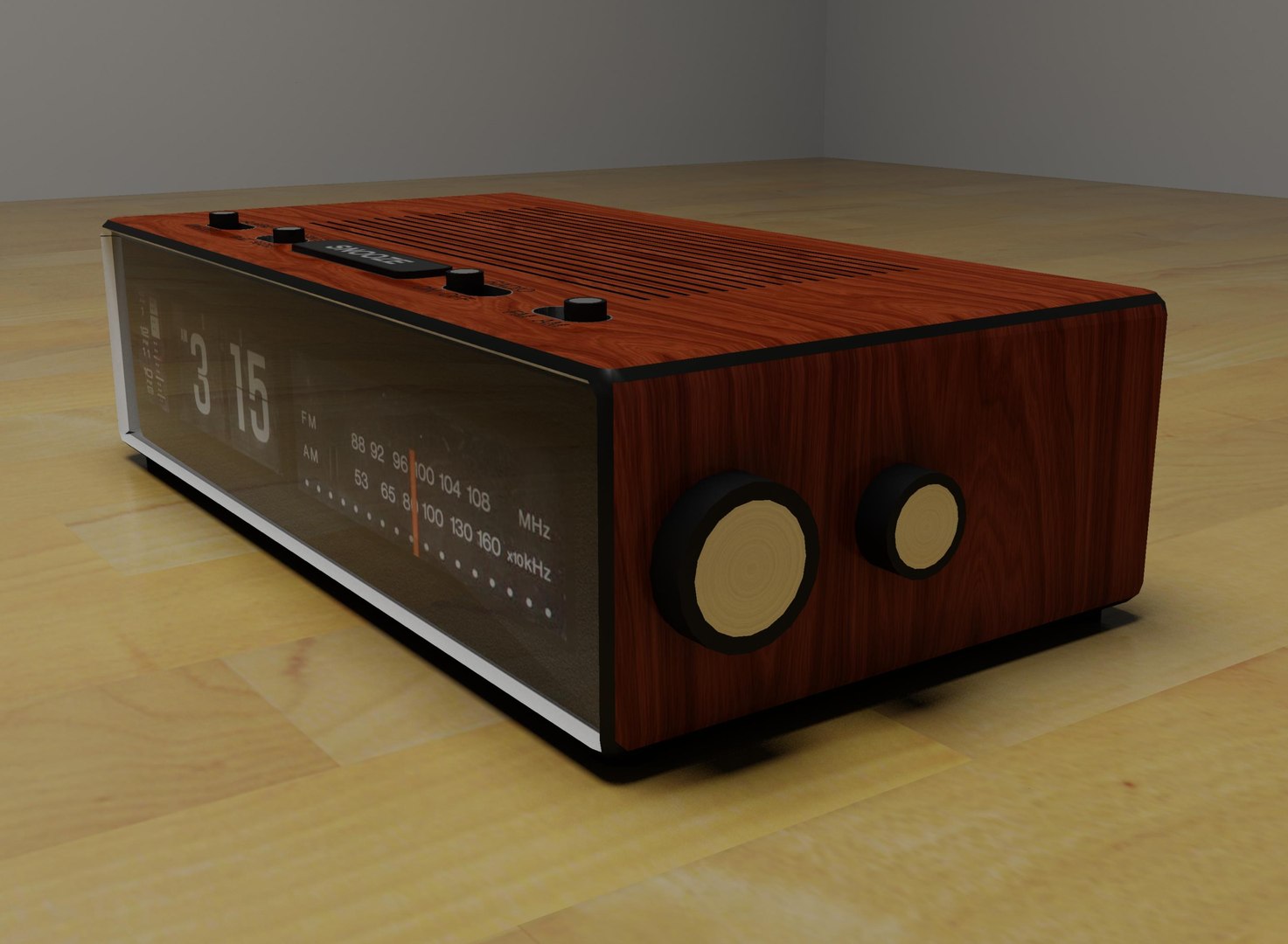 3d alarm clock radio