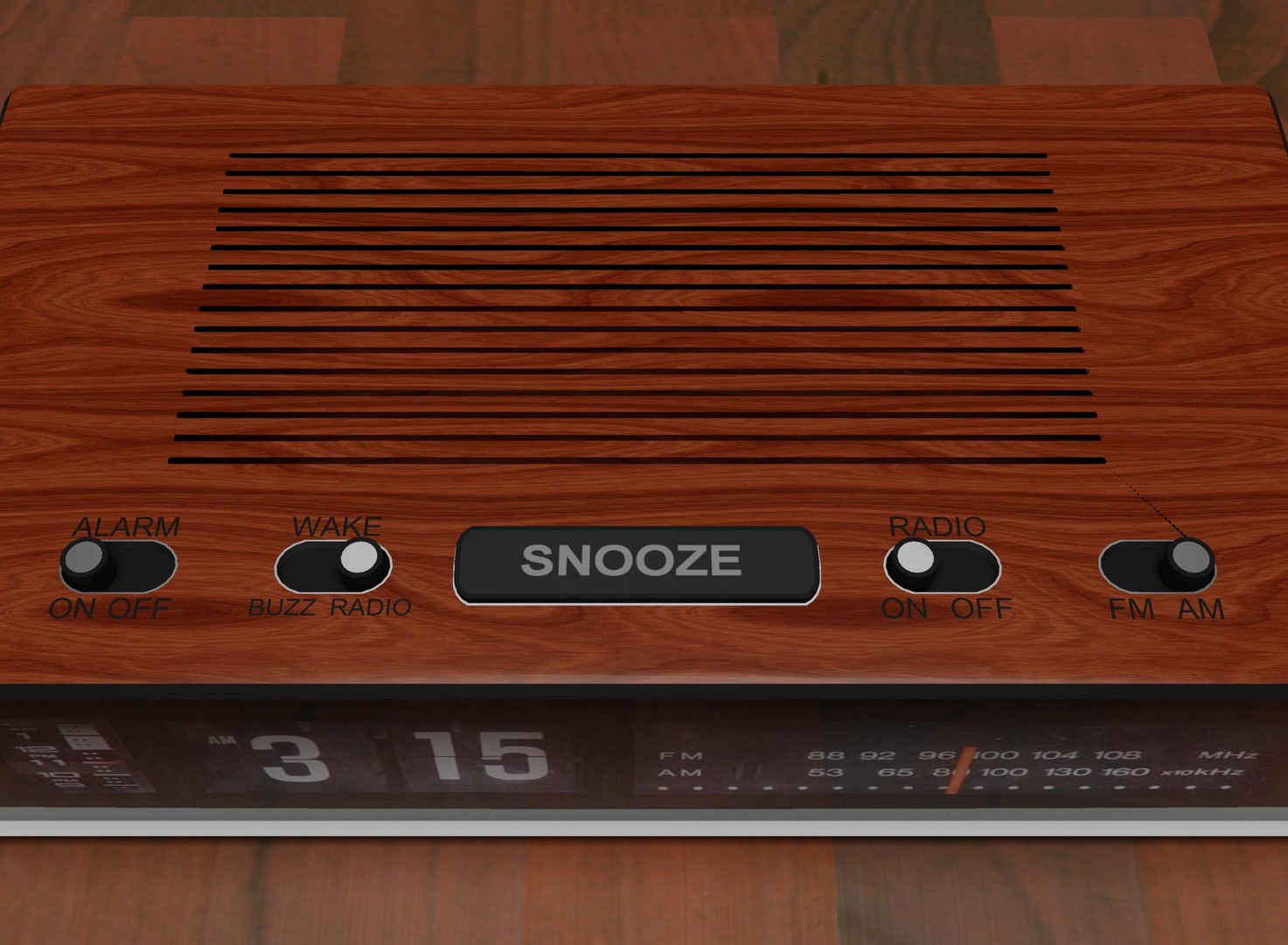 3d alarm clock radio