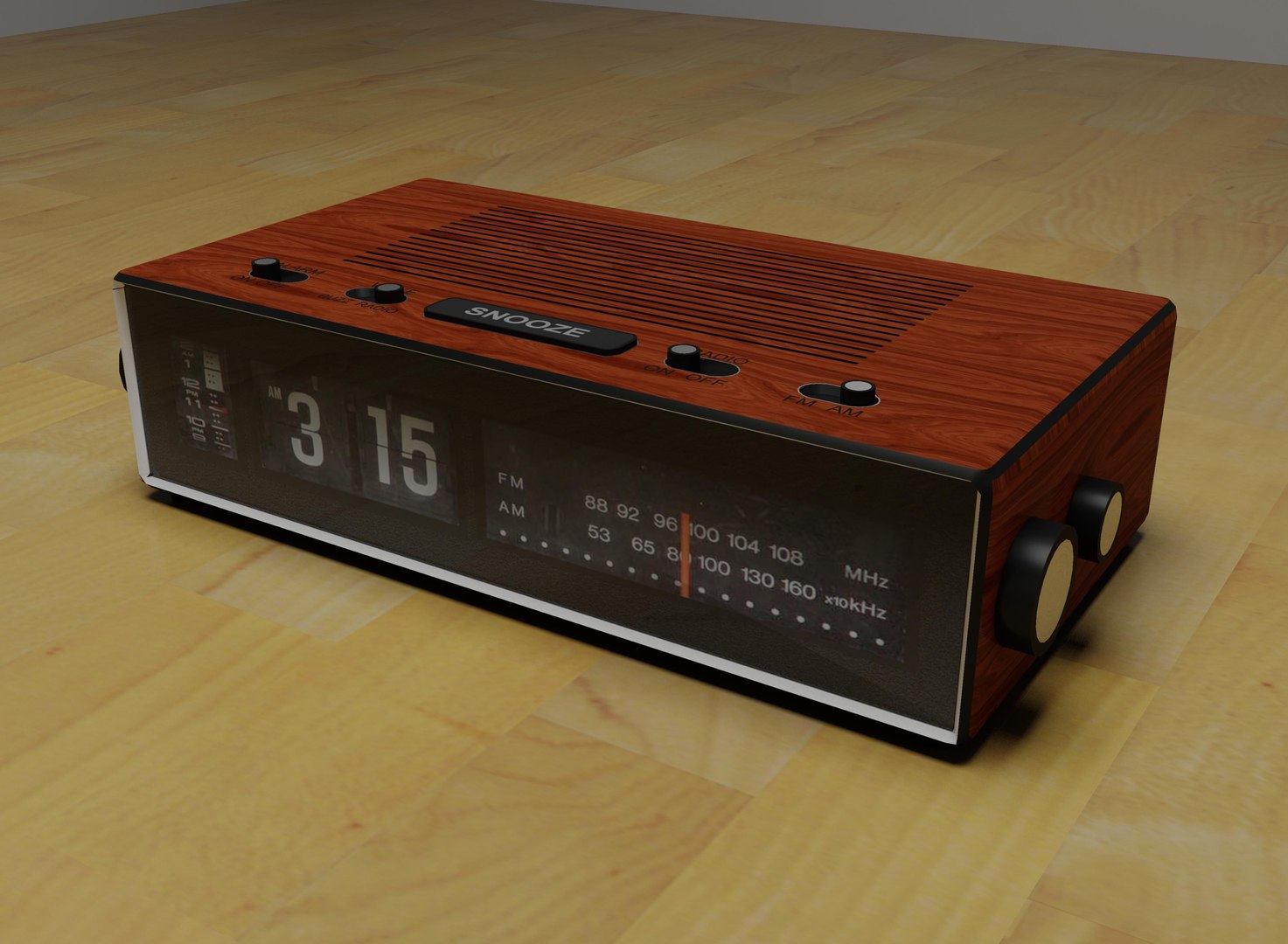 3d alarm clock radio
