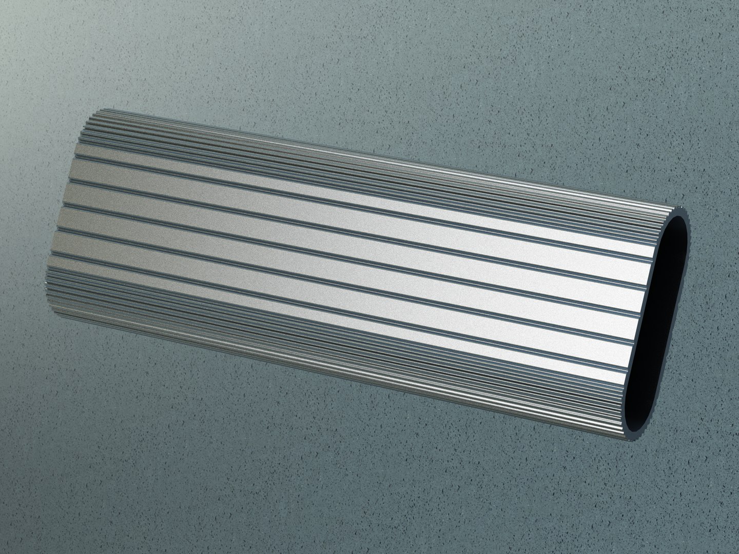 3D Aluminum Extruded Ribbed Oval Closet Rod - TurboSquid 2160845