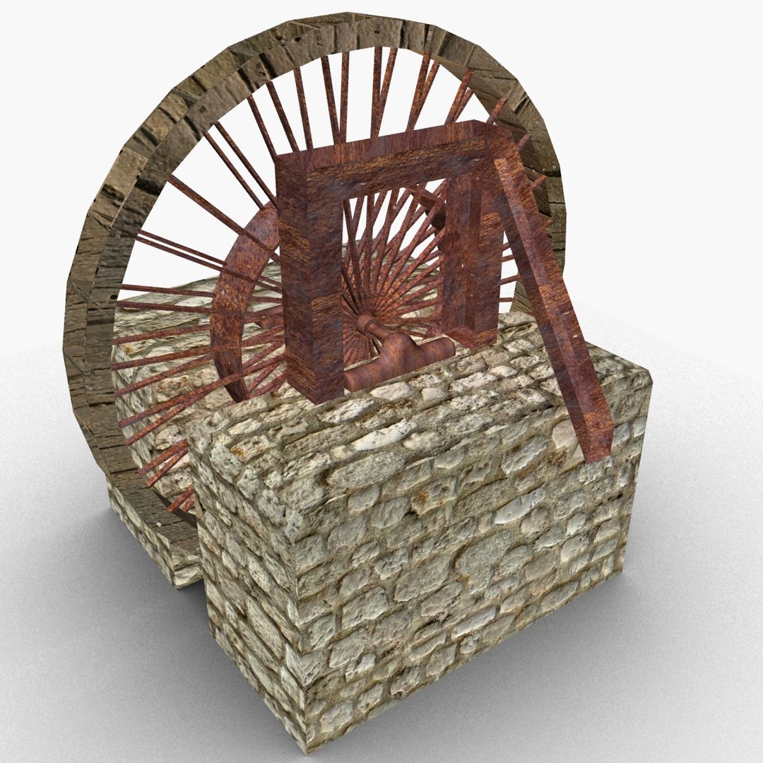 3D water wheel model - TurboSquid 1676246