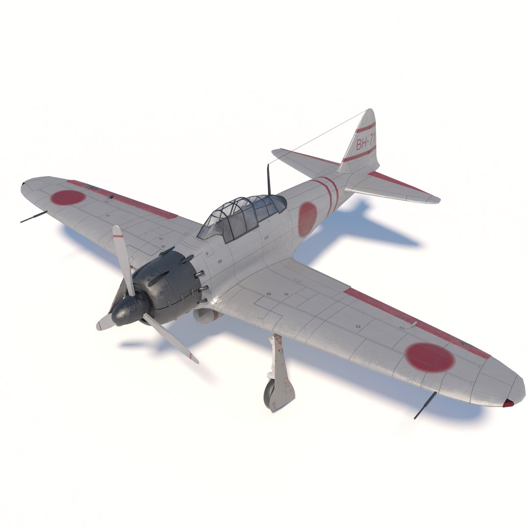 3D Mitsubishi A6m Zero - - TurboSquid 1419434