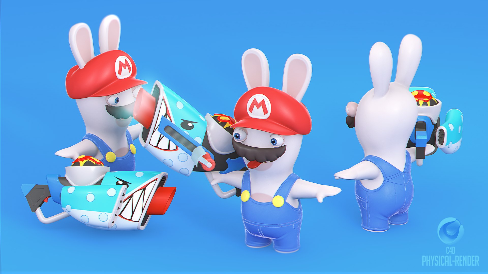 3D Boomshot weapon Rabbid Mario Character 8K Kingdom Battle model ...