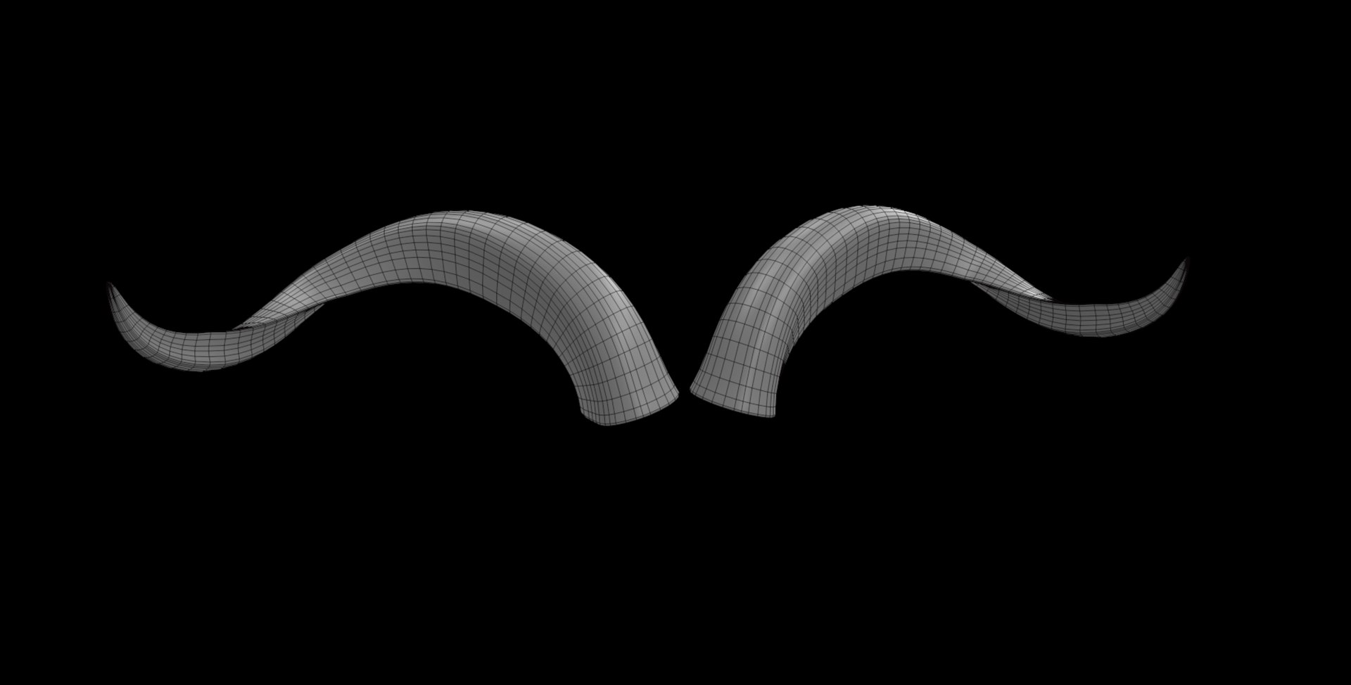 Rolled Horns 01 3D Model - TurboSquid 2307135