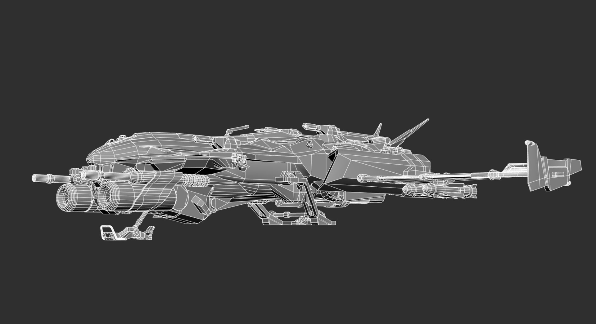 3D Battle Space Ship Highpoly Asset - TurboSquid 2100728