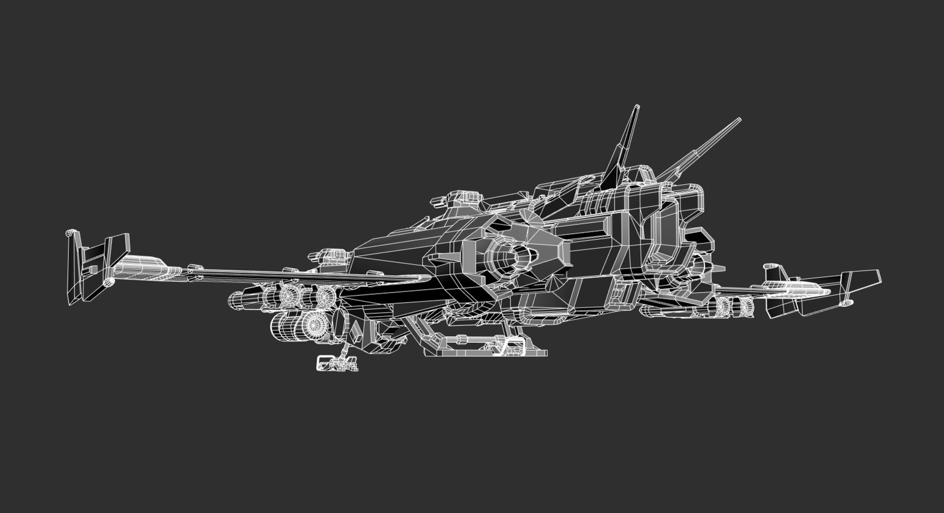 3D Battle Space Ship Highpoly Asset - TurboSquid 2100728