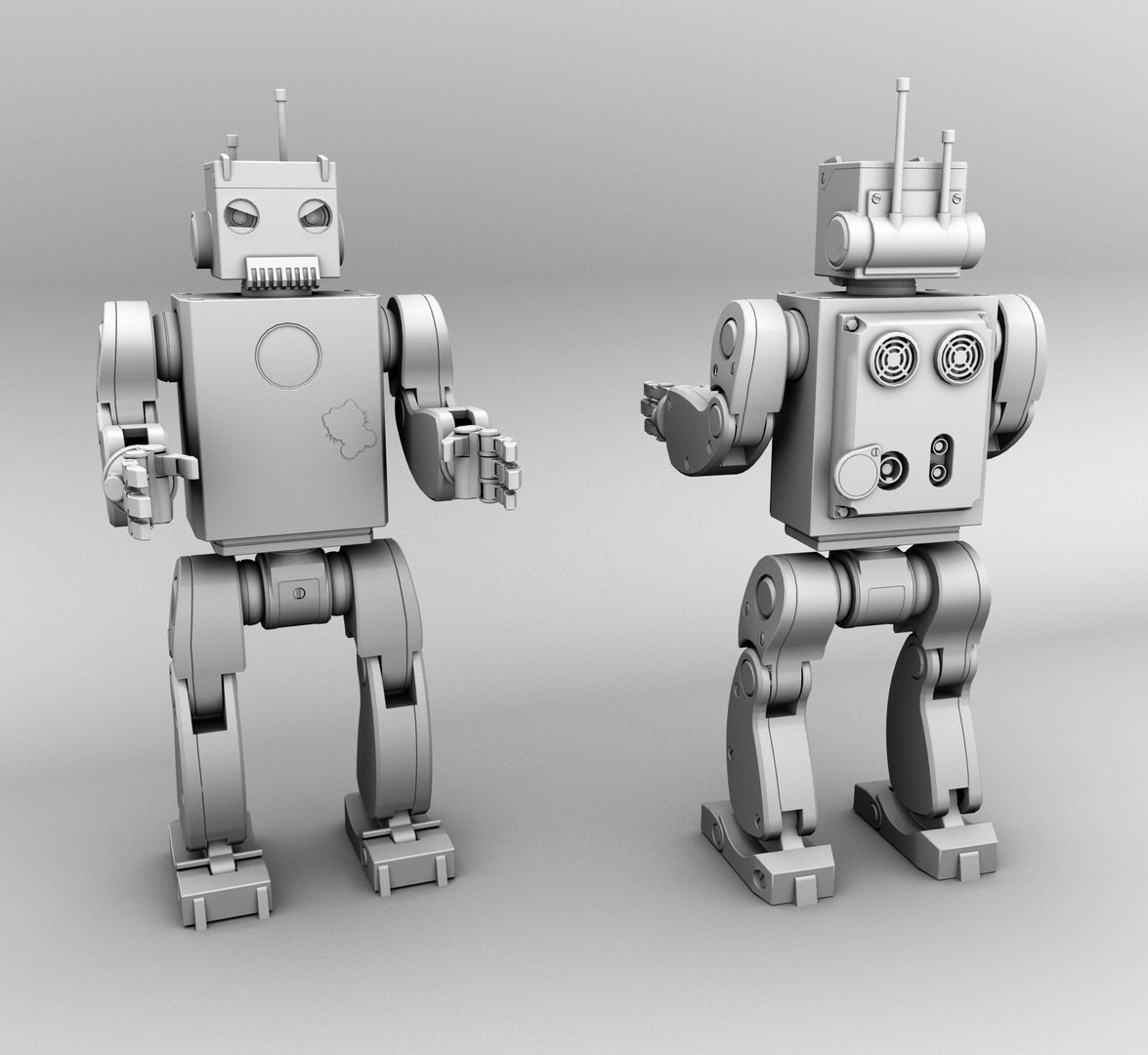 3D Cartoon Robot Model - TurboSquid 1504412