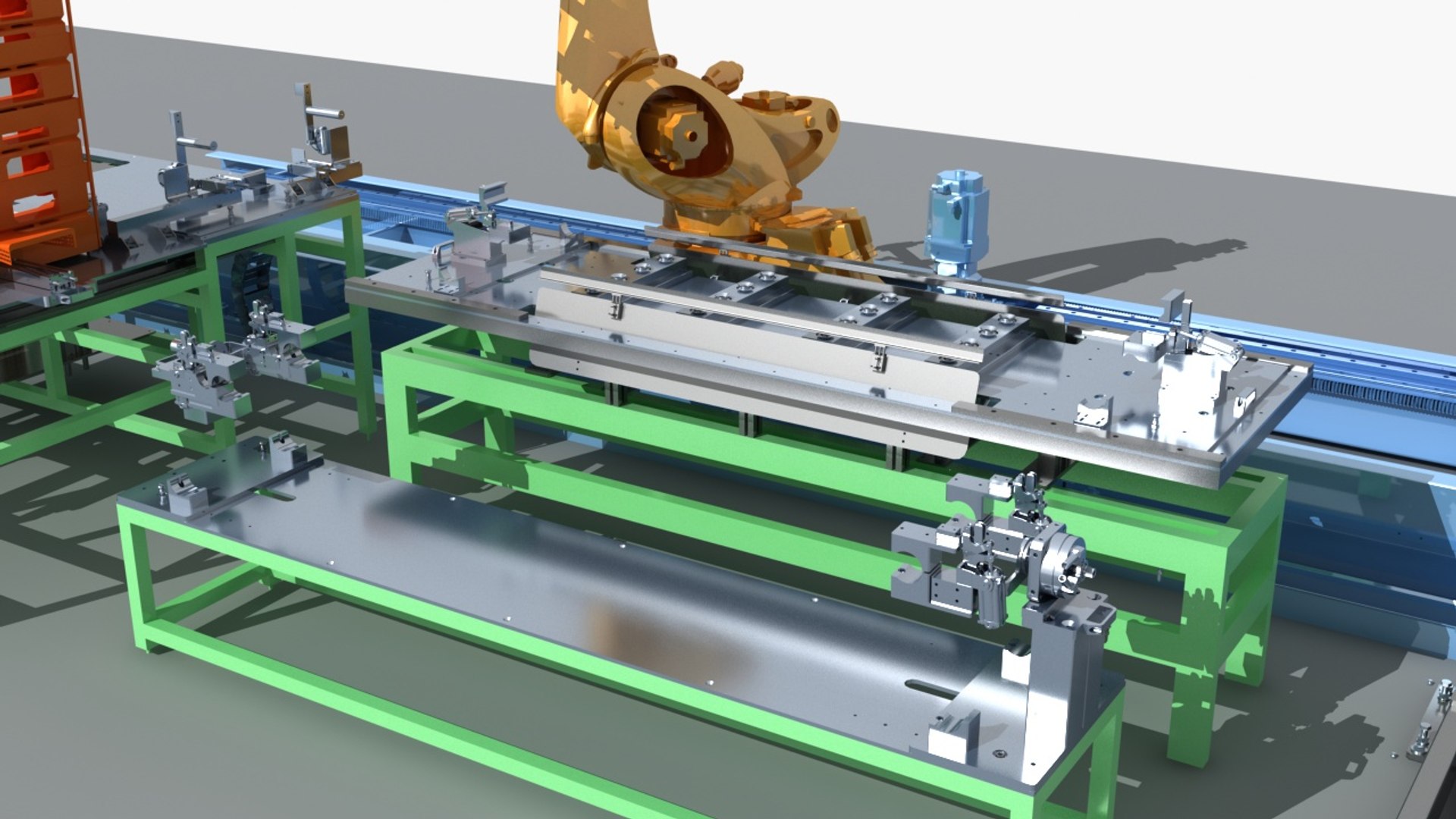 Industrial Equipment 36 - Automatic Production Line 3D model ...