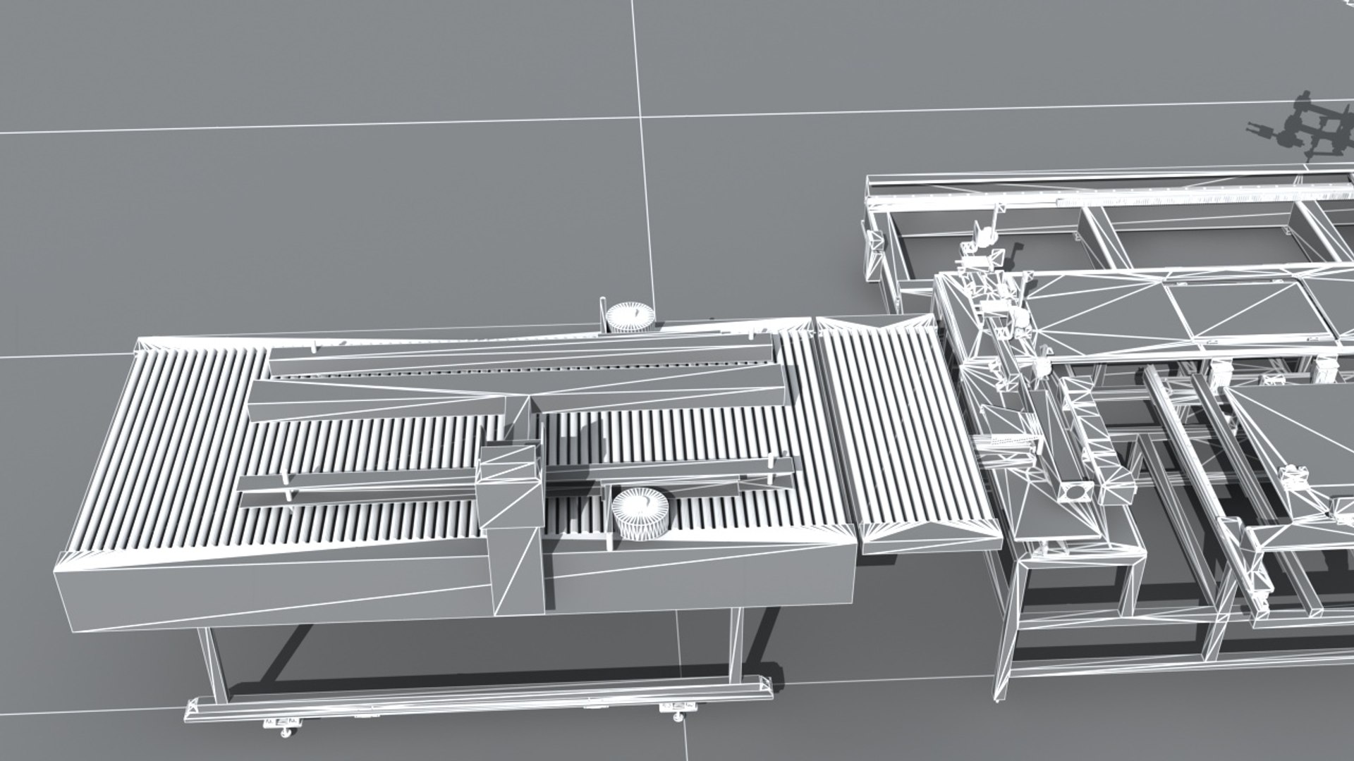 Industrial Equipment 36 - Automatic Production Line 3D model ...