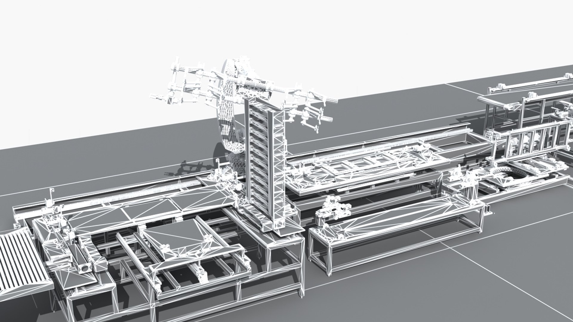 Industrial Equipment 36 - Automatic Production Line 3D model ...