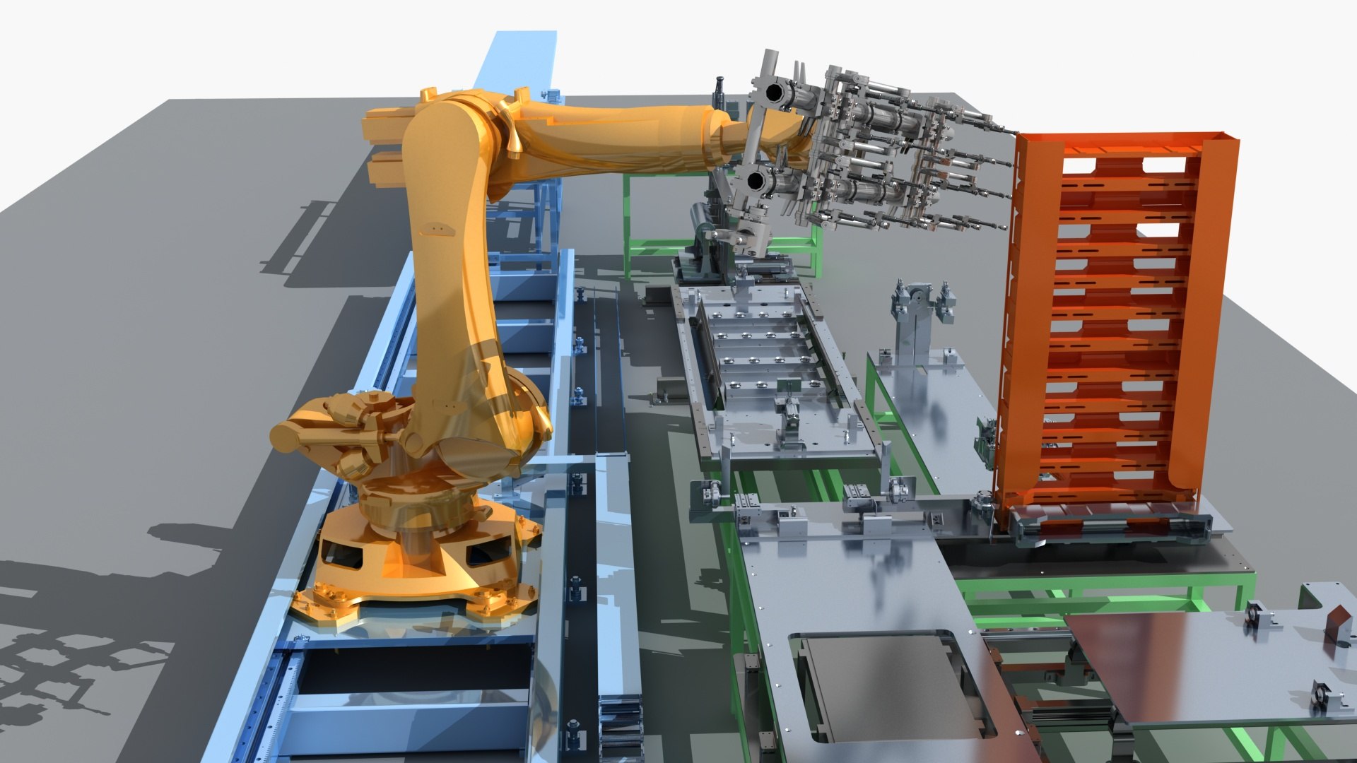 Industrial Equipment 36 - Automatic Production Line 3D model ...