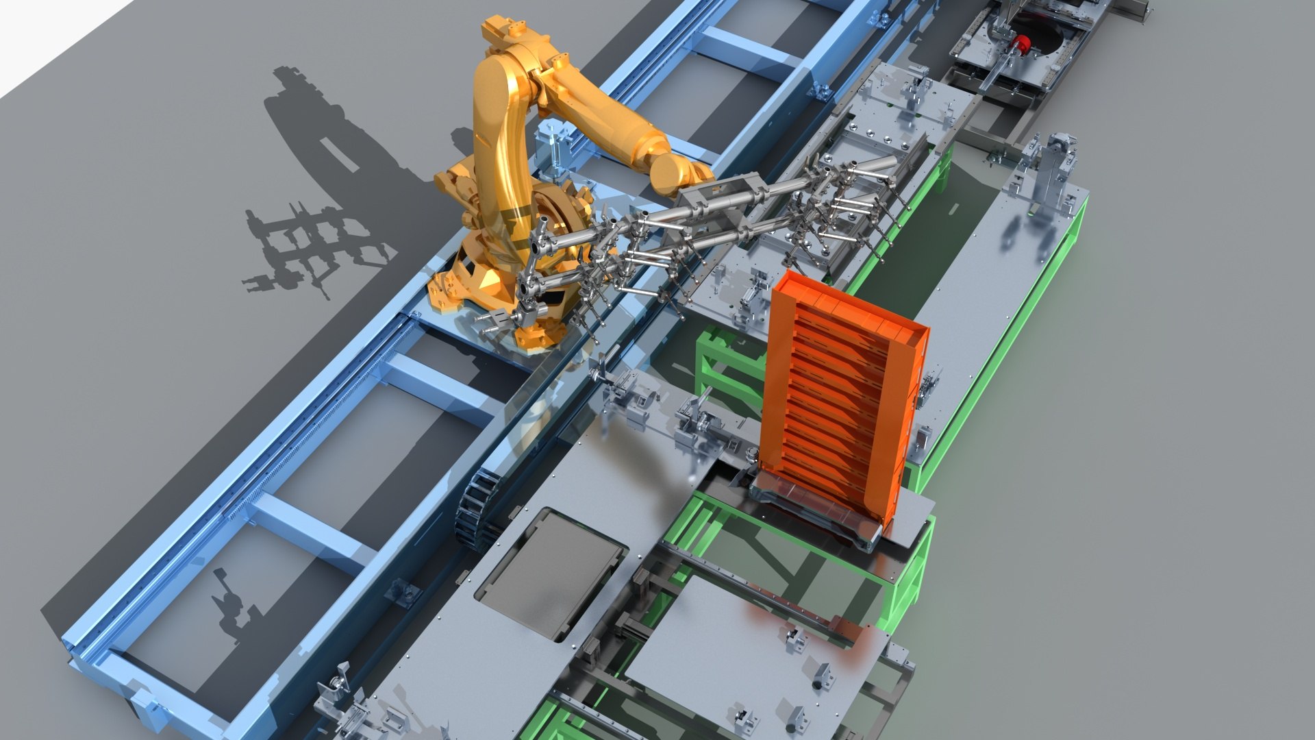 Industrial Equipment 36 - Automatic Production Line 3D model ...