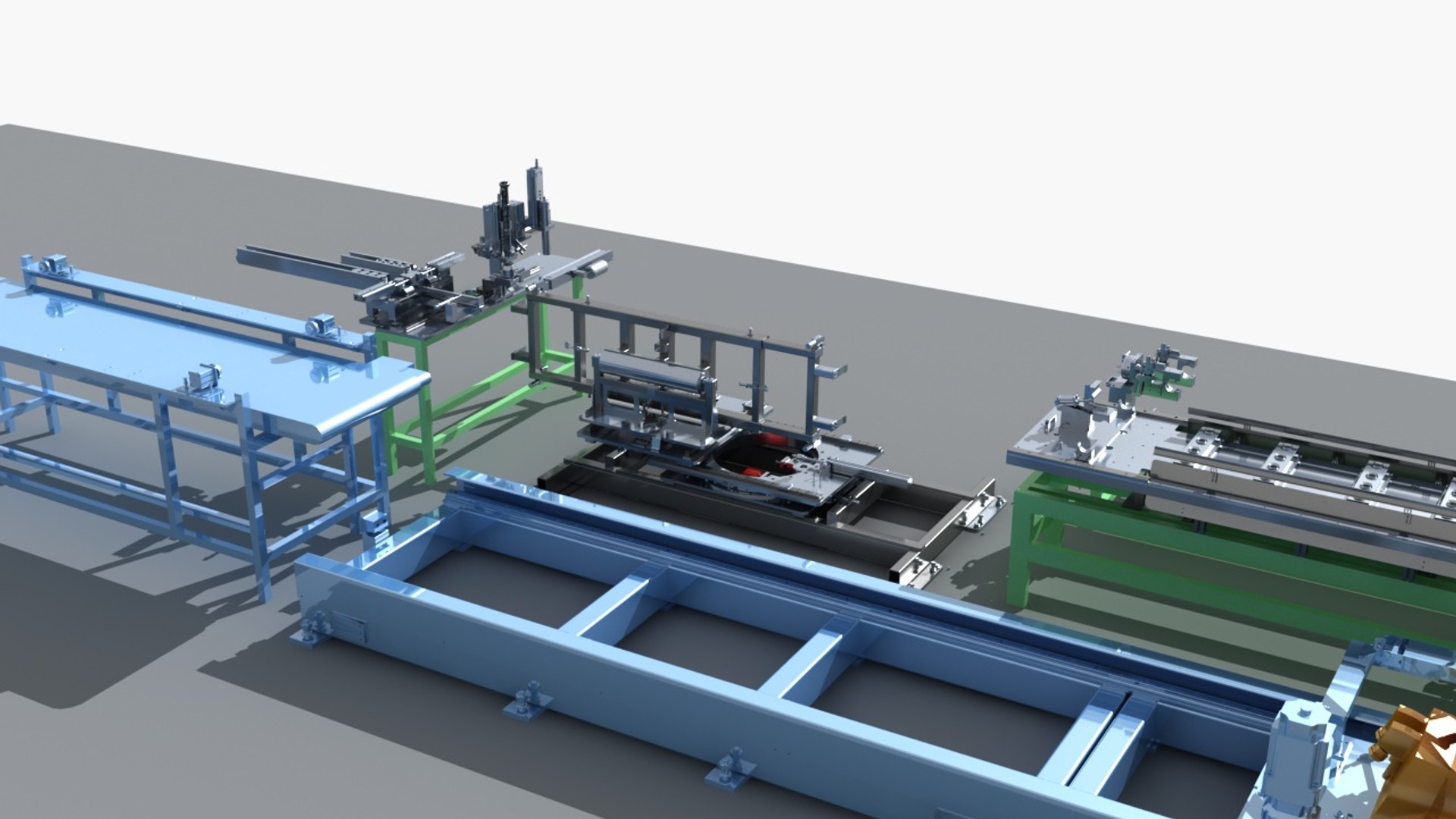 Industrial Equipment 36 - Automatic Production Line 3D model ...