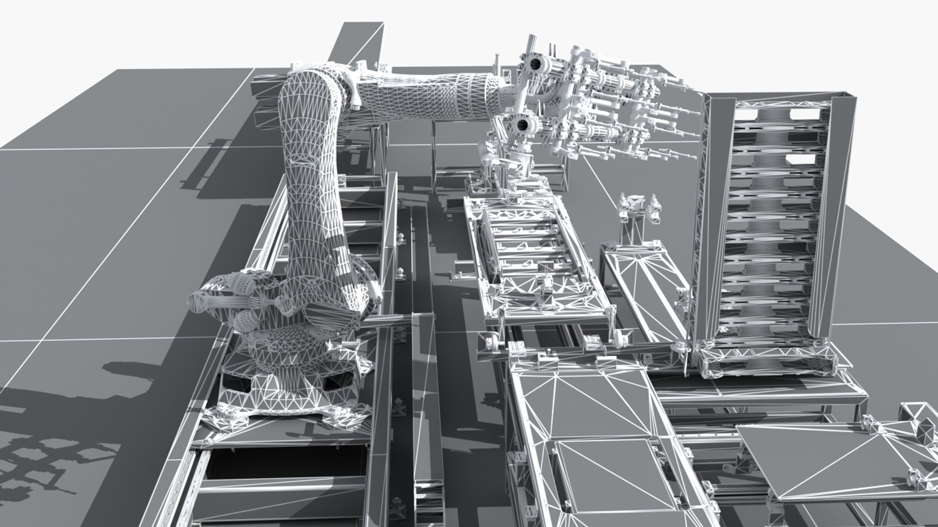 Industrial Equipment 36 - Automatic Production Line 3D model ...