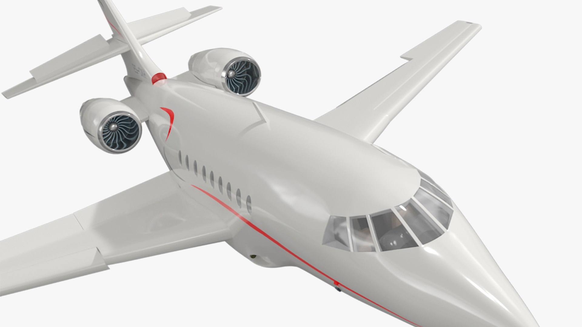 3D Plane Dassault Falcon 2000 White Rigged For Maya - TurboSquid 2418040