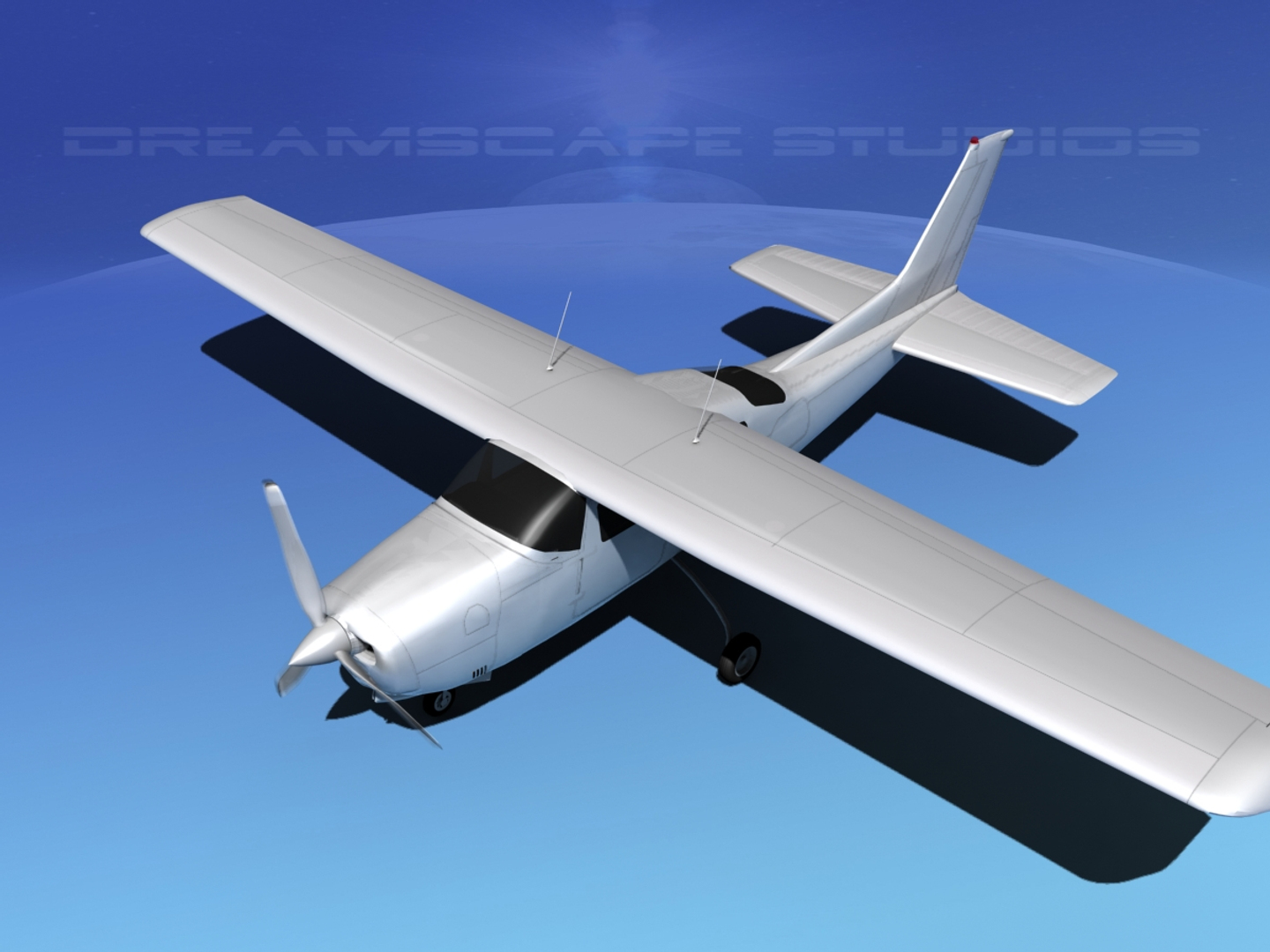 3d obj cockpit cessna 210 centurion